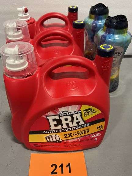 5PC LAUNDRY LOT - ERA DETERGENT & DOWNY SCENT BEADS - Earl's Auction Company