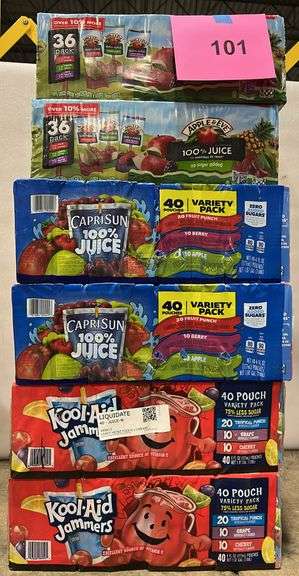 (6) PACKS OF JUICE - APPLE, CAPRI SUN & KOOL AID - Earl's Auction Company