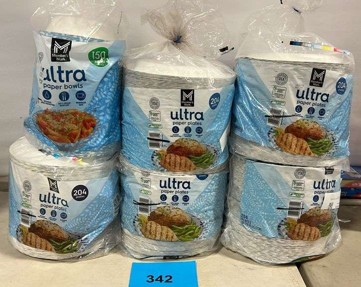 (6) PACKS OF PAPER PLATES/ BOWLS - Earl's Auction Company