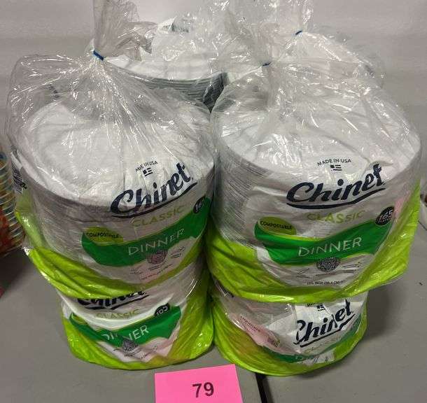 (8) PACKS OF CHINET PAPER PLATES - Earl's Auction Company