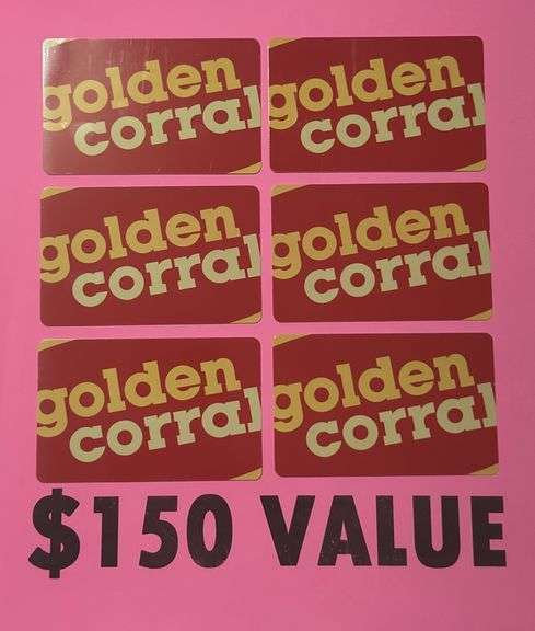 (6) GOLDEN CORRAL $25 GIFT CARDS ($150 TOTAL VALUE) - Earl's Auction ...