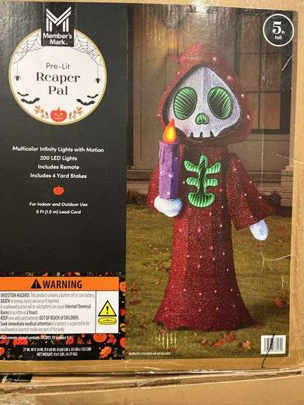 5FT PRE LIT REAPER PAL & (2) 10FT SKELETON ARCHES IN BOXES - Earl's ...