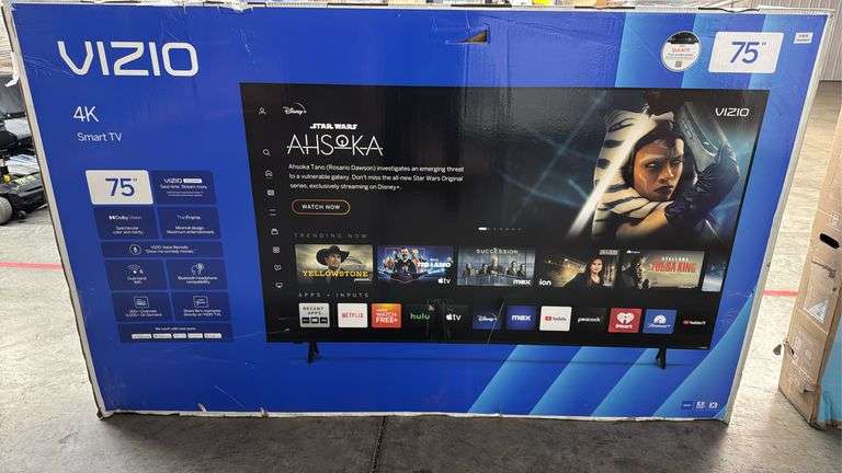 VIZIO 75" 4K SMART TV IN BOX - Earl's Auction Company
