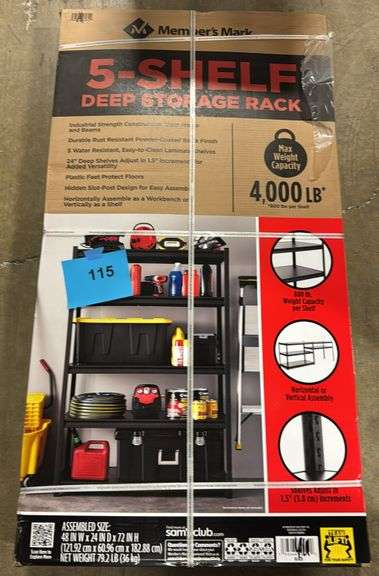 (1) 5-SHELF STORAGE RACK IN BOX - Earl's Auction Company