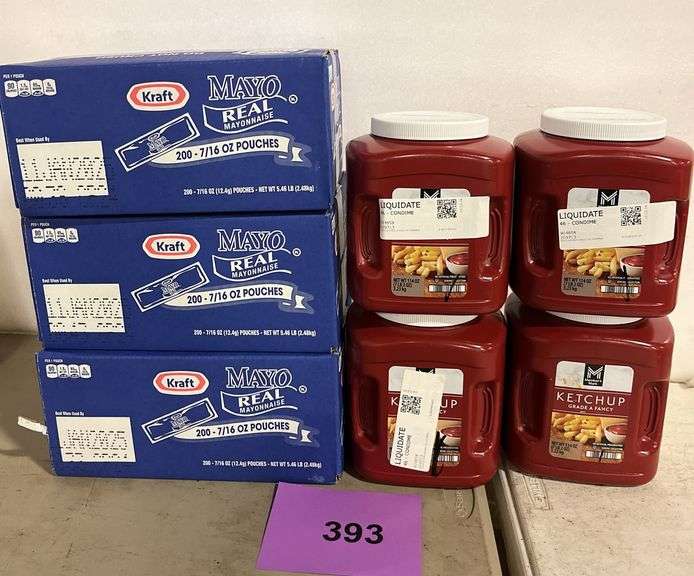 (3) BOXES OF KRAFT REAL MAYO PACKETS & (4) JUGS OF KETCHUP - Earl's ...
