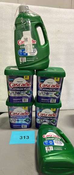 6PC CASCADE DISH DETERGENT LOT - LIQUID & TABS - Earl's Auction Company