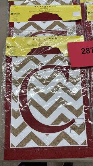 (6) ASSORTED MONOGRAM FLAGS - Earl's Auction Company