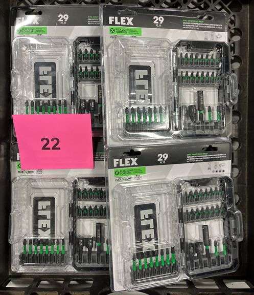 (4) FLEX 29PC IMPACT DRIVER BIT SETS - Earl's Auction Company