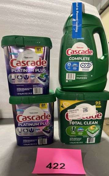 4PC CASCADE DISH DETERGENT LOT - LIQUID & TABS - Earl's Auction Company