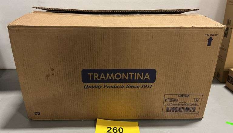 TRAMONTINA 14PC COOKWARE SET IN BOX - Earl's Auction Company