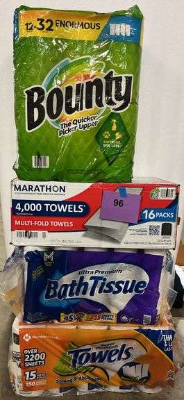 PACK OF TOILET PAPER & (3) PACKS OF PAPER TOWELS - Earl's Auction Company