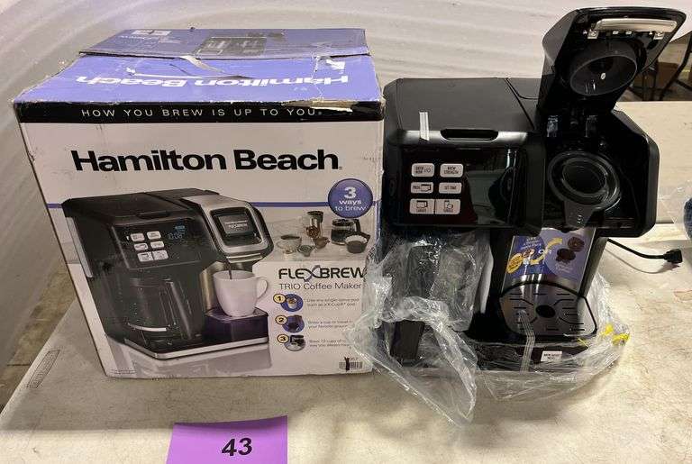 HAMILTON BEACH FLEX BREW TRIO COFFEE MAKER W/ BOX - Earl's Auction Company
