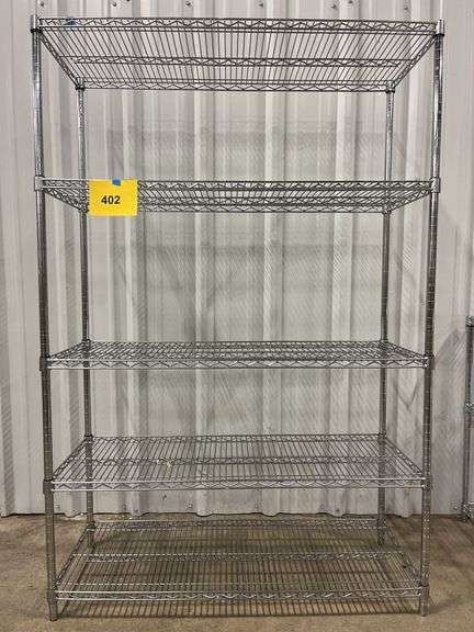 SEVILLE CLASSICS 5 TIER SHELVING RACK - SILVER - Earl's Auction Company