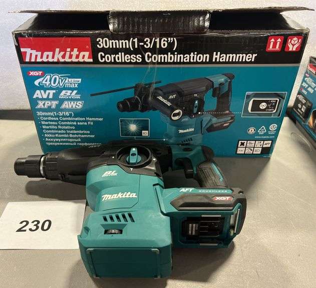 MAKITA XGT 40V 30MM CORDLESS COMBINATION HAMMER W/ BOX (TOOL ONLY) - Earl's Auction Company