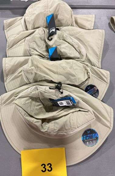 (4) MISSION HYDROACTIVE COOLING HATS - BEIGE - Earl's Auction Company