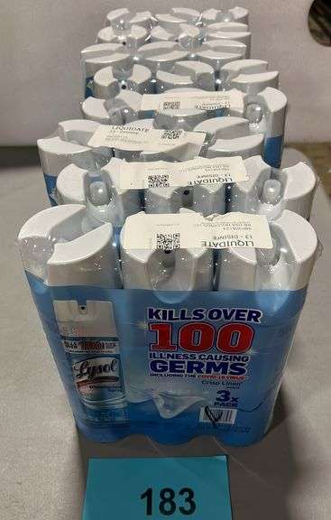 (8) PACKS OF LYSOL DISINFECTANT SPRAY (3 BOTTLES PER PACK) - Earl's ...