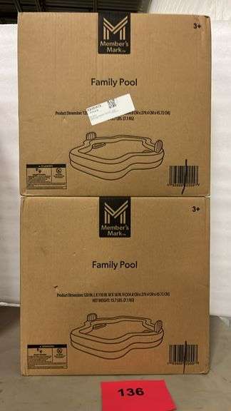 (2) NEW FAMILY POOLS IN BOXES - Earl's Auction Company