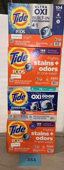 (4) BOXES OF TIDE PODS - Earl's Auction Company