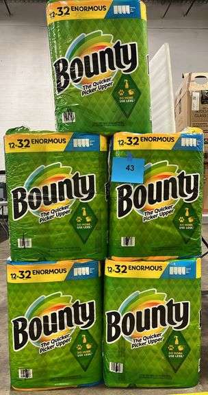(5) PACKS OF BOUNTY PAPER TOWELS - Earl's Auction Company