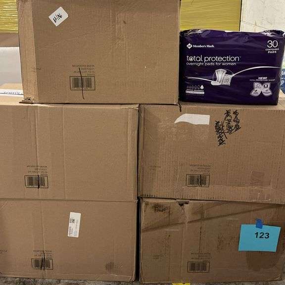 (5) BOXES OF OVERNIGHT PADS FOR WOMEN (4 PACKS PER BOX) - Earl's ...