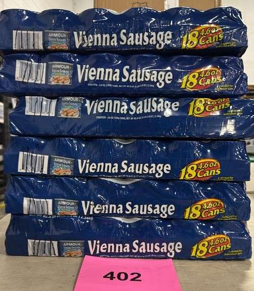 (6) PACKS OF VIENNA SAUSAGES (18 CANS PER PACK) - Earl's Auction Company