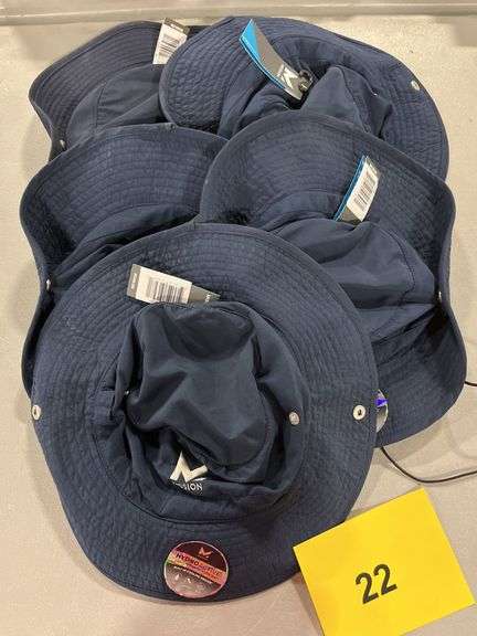 (5) MISSION HYDROACTIVE COOLING HATS - NAVY BLUE - Earl's Auction Company