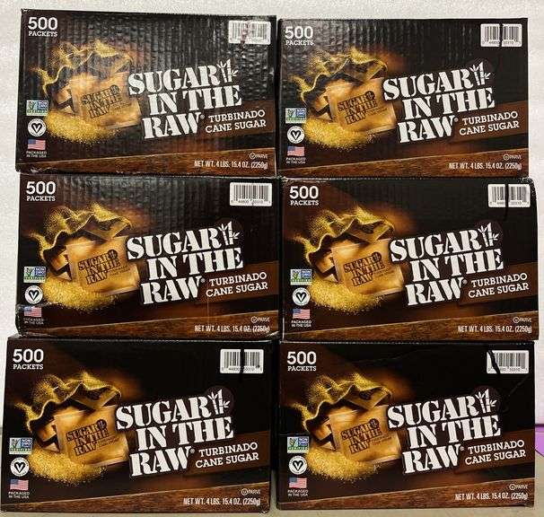 (6) BOXES OF SUGAR IN THE RAW - Earl's Auction Company