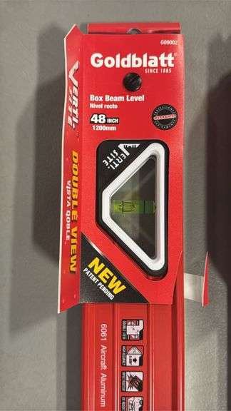 (2) GOLDBLATT 48" BOX BEAM LEVELS - Earl's Auction Company