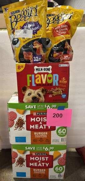5PC DOG LOT - FOOD, TREATS - Earl's Auction Company