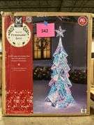 76" PRE LIT PRISMATIC TREE IN BOX - Earl's Auction Company