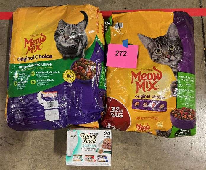 3PC CAT FOOD LOT - MEOW MIX & FANCY FEAST - Earl's Auction Company