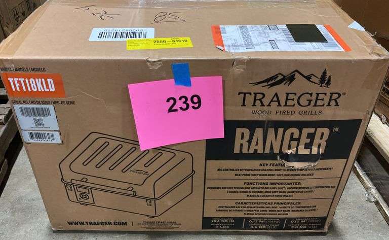 TRAEGER RANGER PELLET GRILL IN BOX - Earl's Auction Company