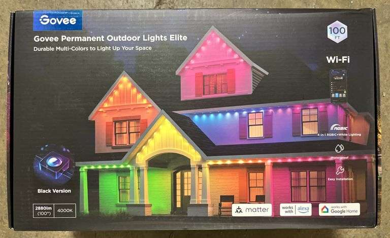 NEW GOVEE PERMANENT OUTDOOR LIGHTS ELITE IN BOX - BLACK - Earl's ...