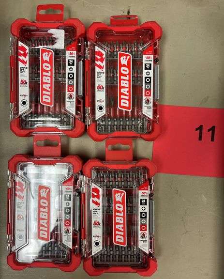 (4) DIABLO 24PC DRIVE BIT SETS - Earl's Auction Company