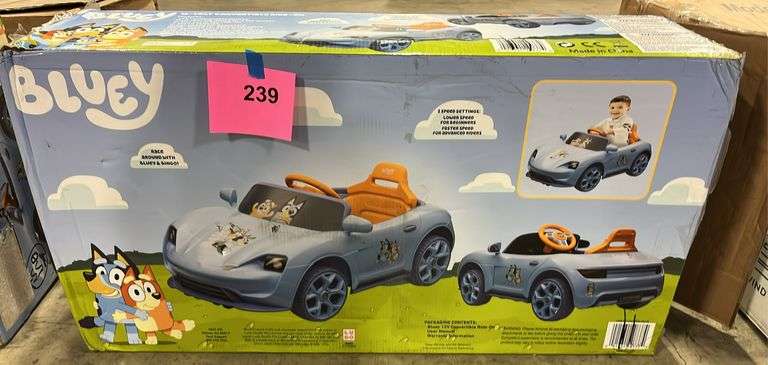KIDS BLUEY 12V CONVERTIBLE RIDE ON IN BOX - Earl's Auction Company