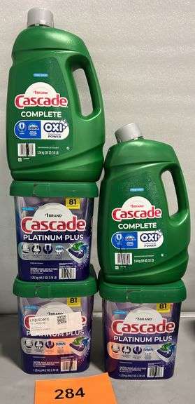 5PC CASCADE DISH DETERGENT LOT - LIQUID & TABS - Earl's Auction Company
