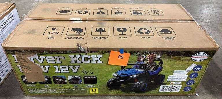 KIDS ROVER KCK UTV 12V RIDE ON IN BOX - BLUE - Earl's Auction Company