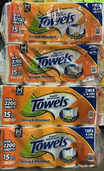 (4) PACKS OF PAPER TOWELS - Earl's Auction Company