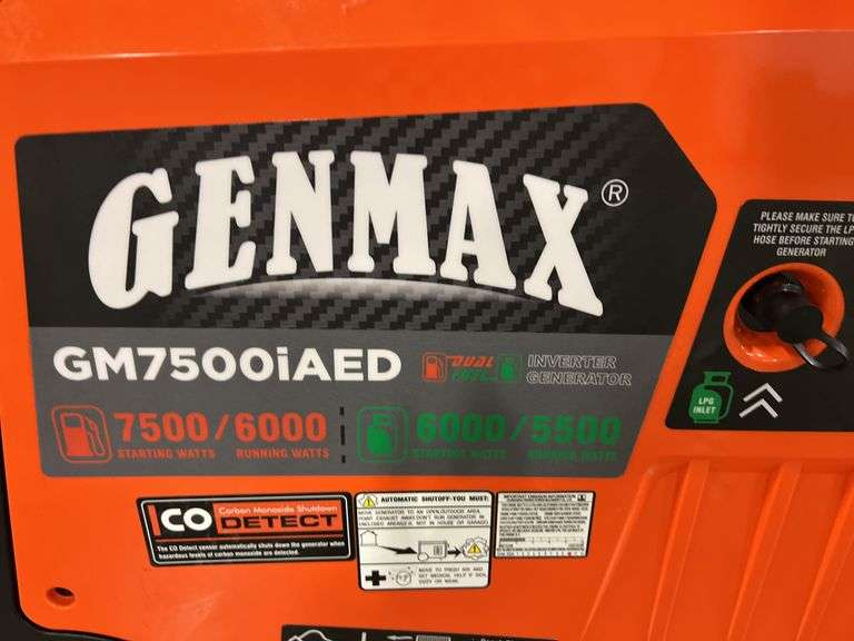 AS IS - GENMAX INVERTER GENERATOR - Earl's Auction Company