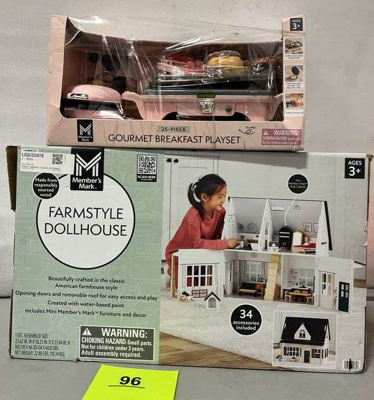 2PC KIDS TOY LOT - BREAKFAST PLAYSET & DOLLHOUSE - Earl's Auction Company