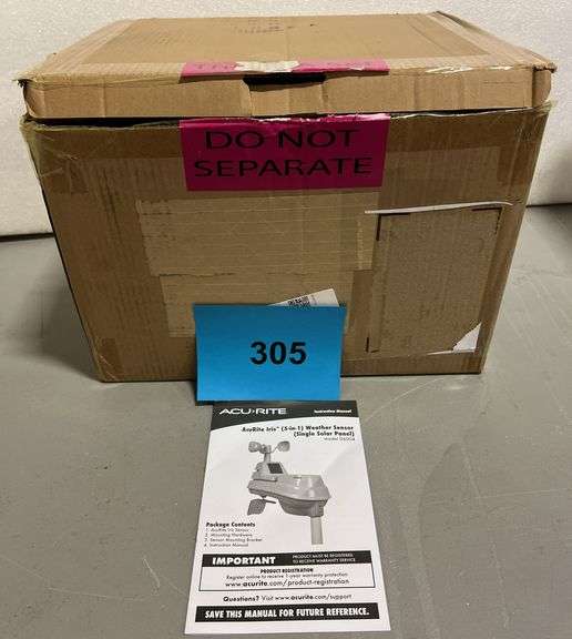 ACU RITE IRIS 5 IN 1 WEATHER SENSOR IN BOX - Earl's Auction Company