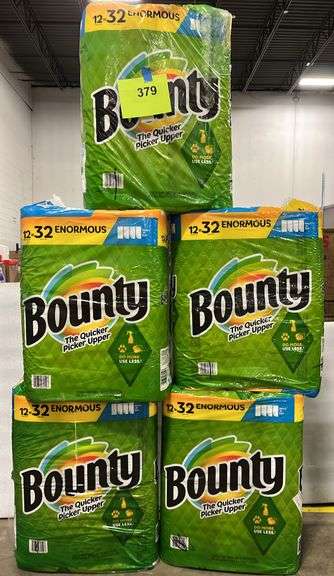 (5) PACKS OF BOUNTY PAPER TOWELS - Earl's Auction Company