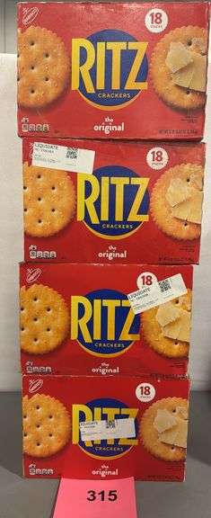 (4) BOXES OF RITZ CRACKERS (18 STACKS PER BOX) - Earl's Auction Company