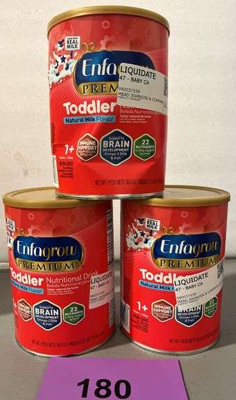 (3) CANS OF ENFAGROW PREMIUM TODDLER DRINK MIX - Earl's Auction Company