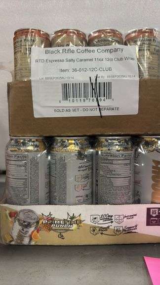 (4) PACKS OF BLACK RIFLE COFFEE CO ENERGY DRINKS - Earl's Auction Company