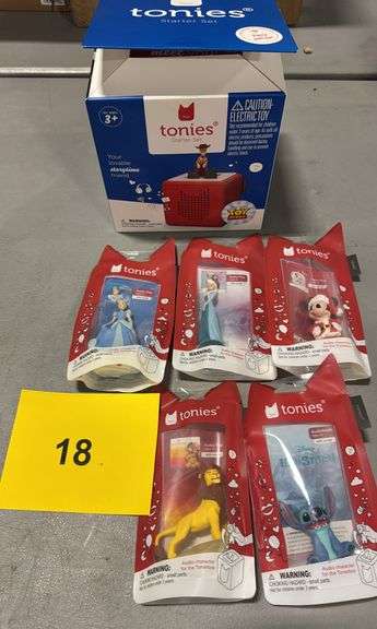 NEW TONIES DISNEY STARTER BUNDLE IN BOX W/ (6) TONIES CHARACTERS - Earl ...