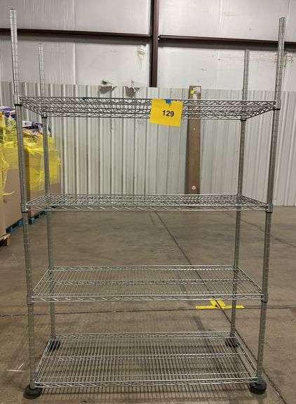 SEVILLE CLASSICS 4 TIER SHELVING RACK - SILVER - Earl's Auction Company