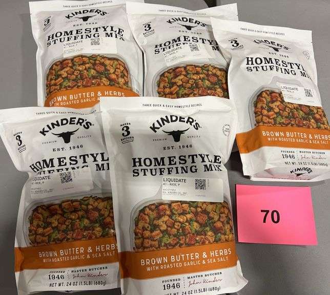 (5) BAGS OF KINDERS HOMESTYLE STUFFING MIX - Earl's Auction Company