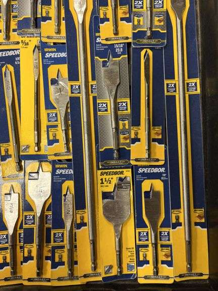 MISC LOT OF IRWIN SPEEDBOR SPADE BITS - Earl's Auction Company