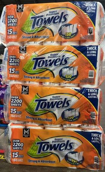 (4) PACKS OF PAPER TOWELS - Earl's Auction Company